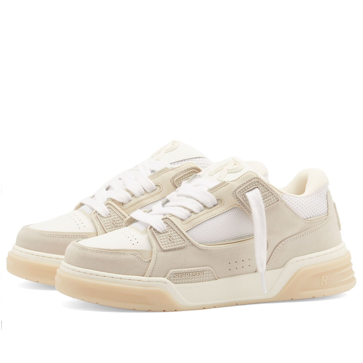 Represent Men's Studio Sneaker Mesh in Vintage White Represent