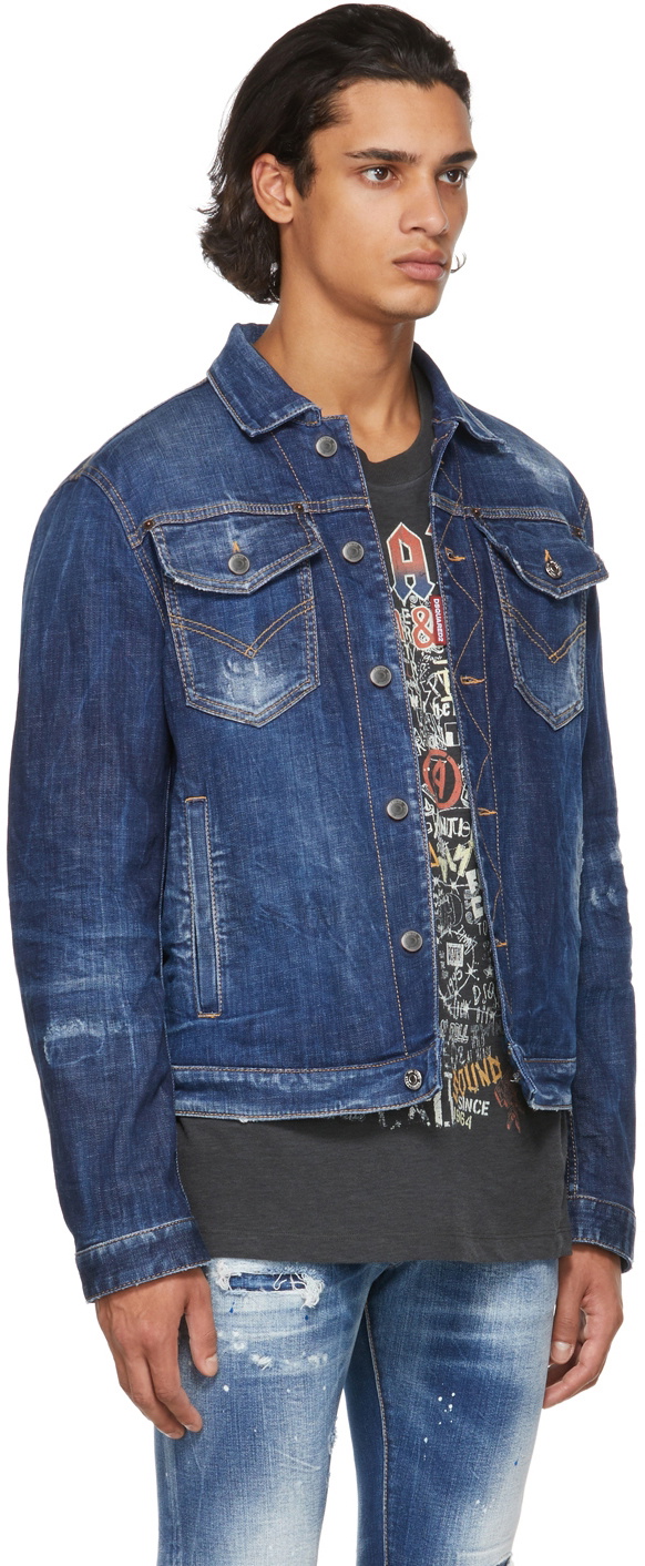 Dsquared2 Blue Denim Dan Jacket Dsquared2