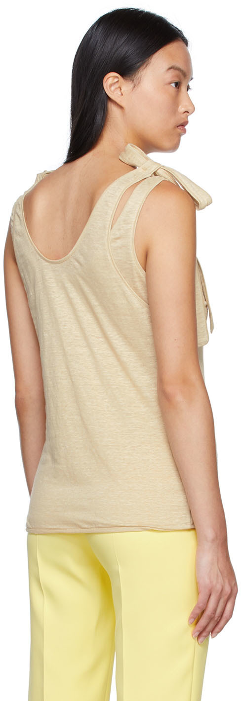 Chloé Pink Linen Tank Top Chloe