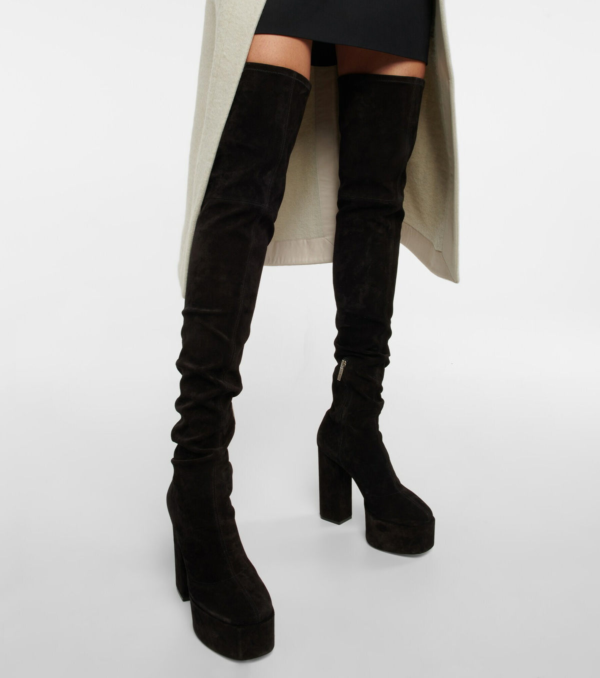Paris Texas - Suede platform over-the-knee boots Paris Texas