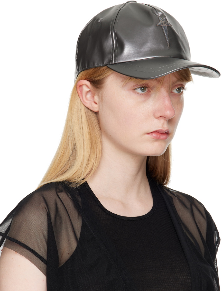 Rick Owens Silver Champion Edition Nylon Baseball Cap Rick Owens