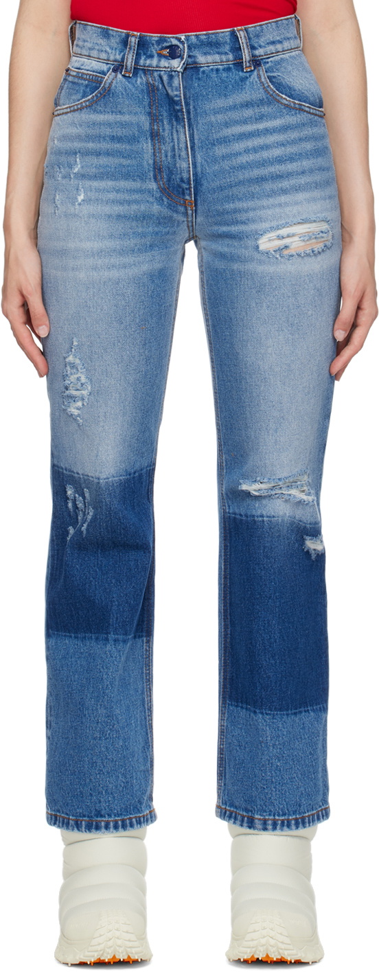 Moncler Genius Blue 8 Moncler Palm Angels Edition Distressed Jeans ...