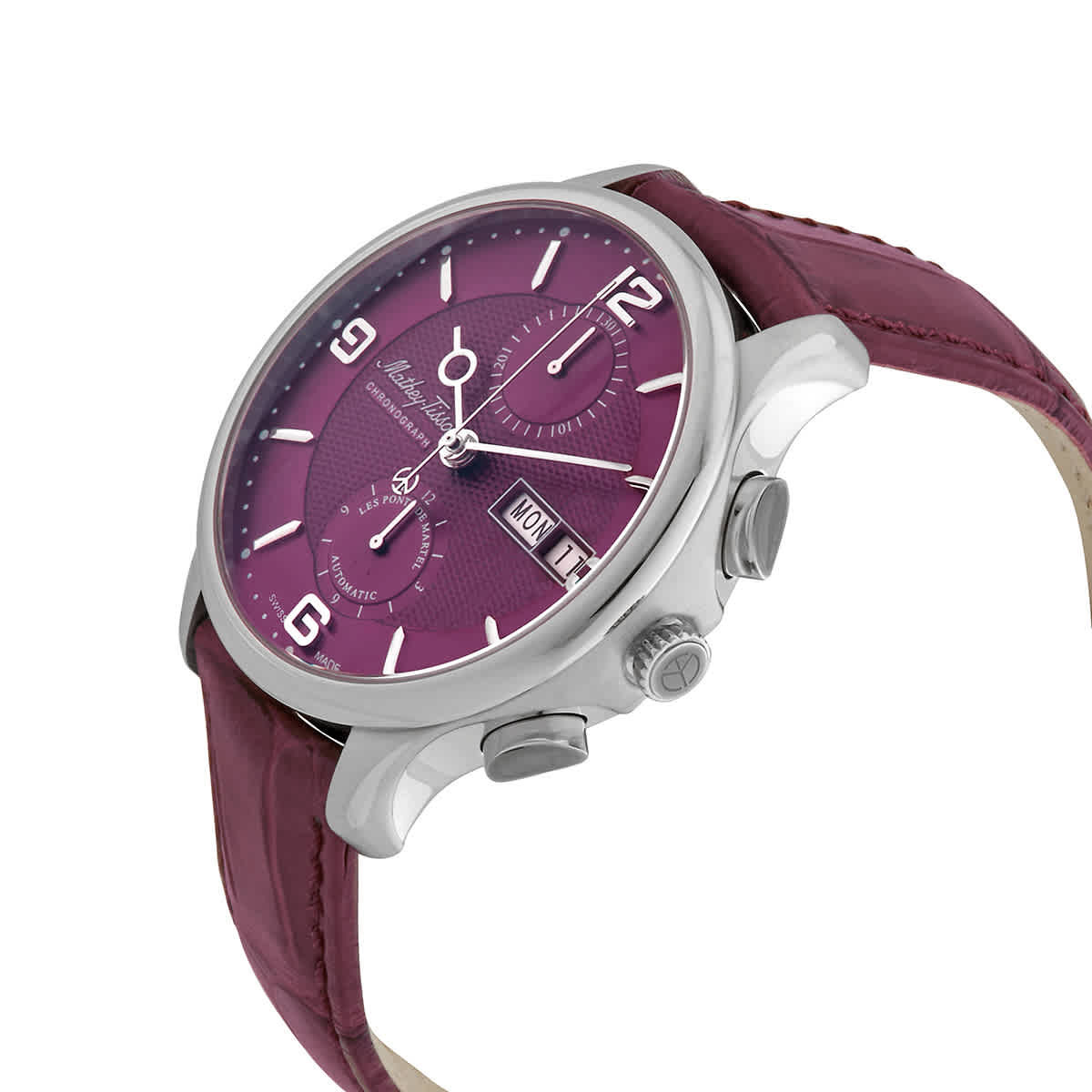 Mathey-Tissot Edmond Chrono Automatic Chronograph Purple Dial Mens ...