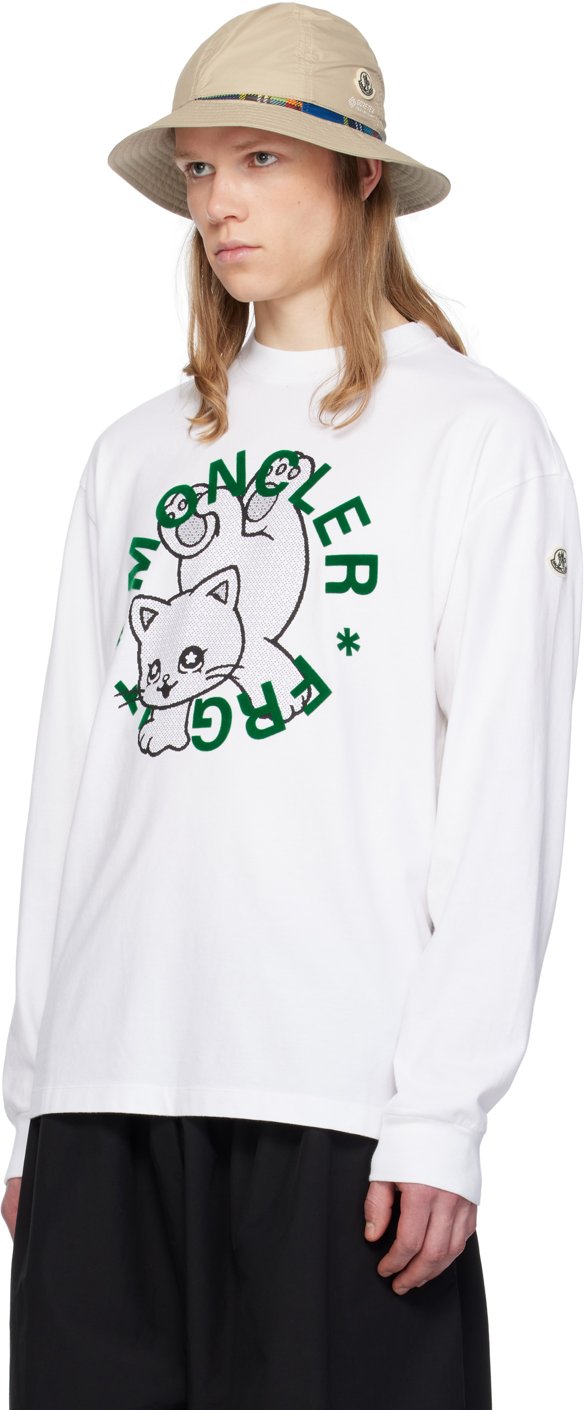 Moncler Genius Moncler x FRGMT Hiroshi Fujiwara White Cartoon Logo T ...