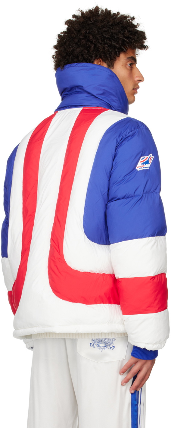 Casablanca White & Blue Casablanca Air Puffer Jacket Casablanca