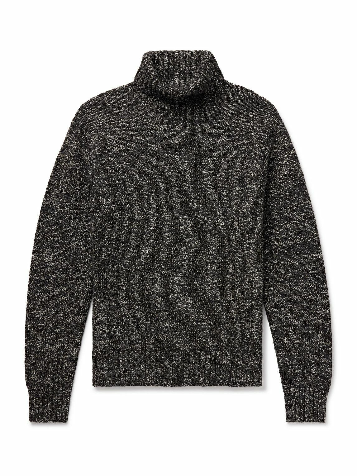 RRL - Wool, Cotton and Linen-Blend Rollneck Sweater - Gray RRL