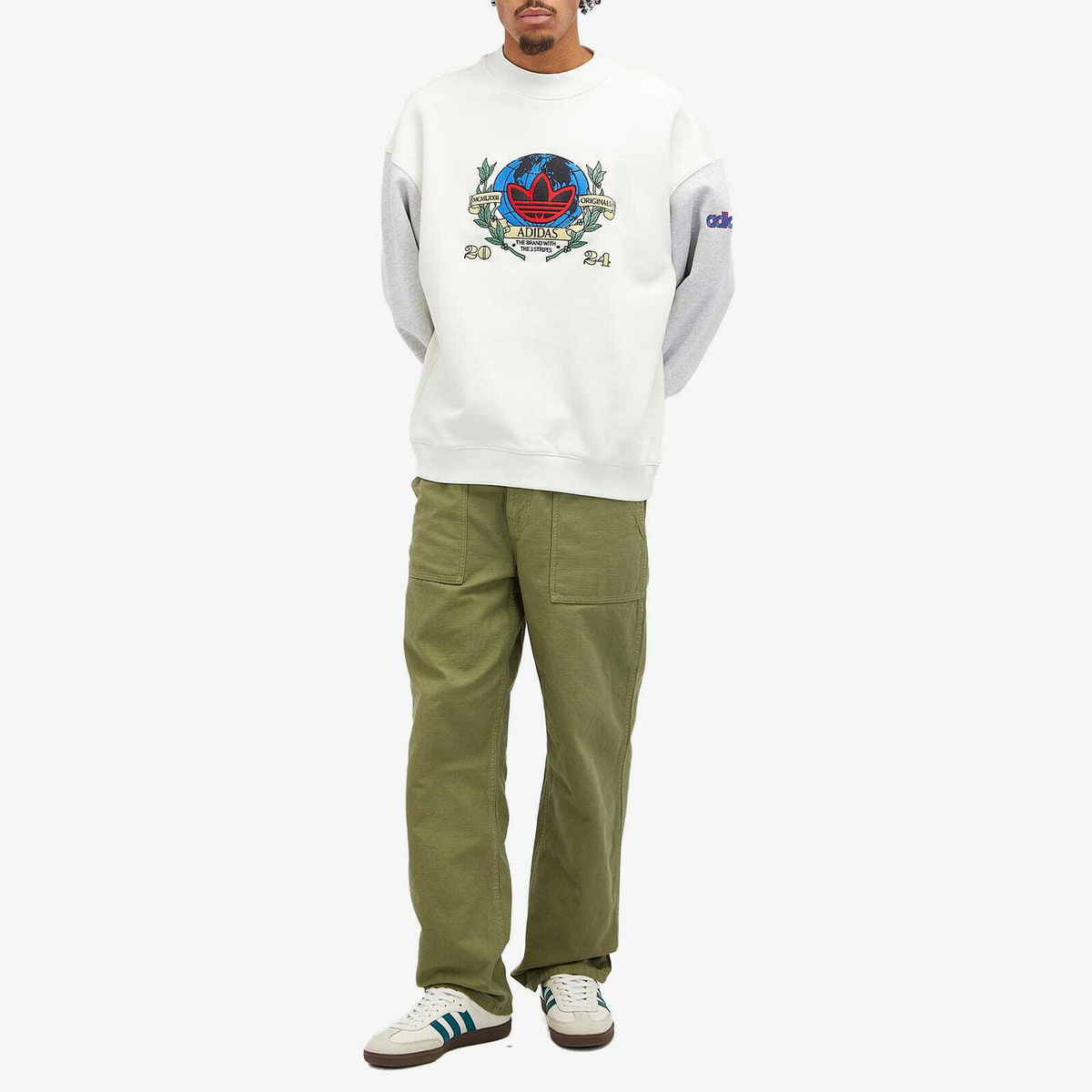 Adidas Men's Olpc Crew in Cloud White adidas