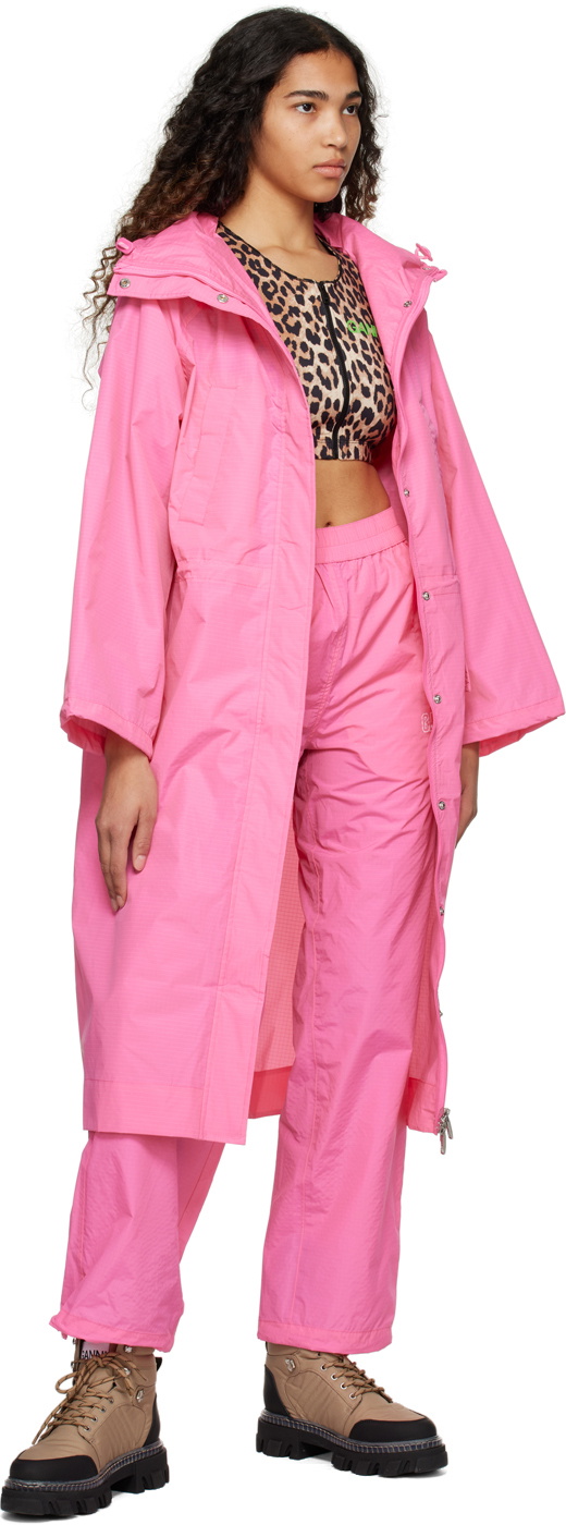 GANNI Pink Parka Coat GANNI