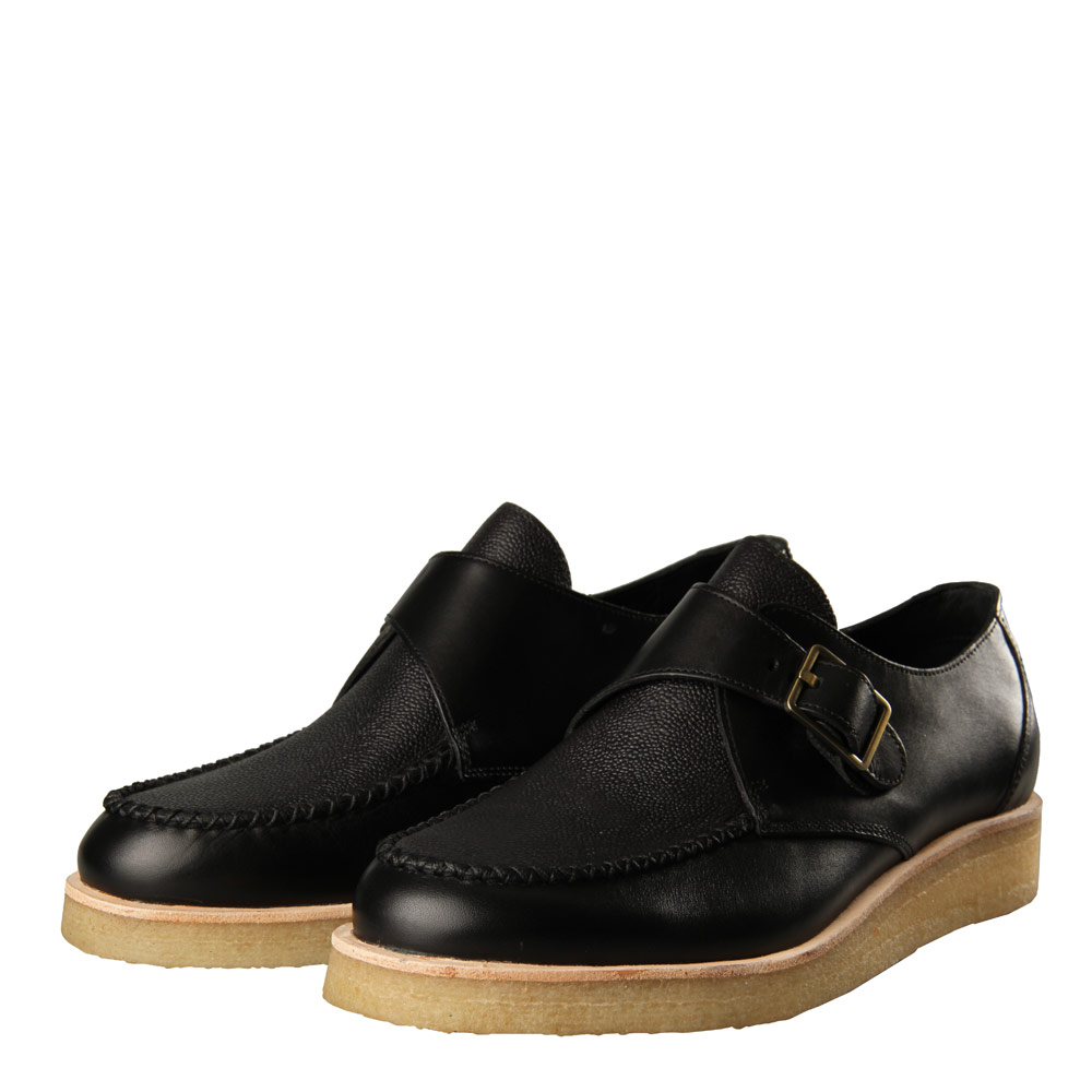 Burcott Monk Shoe - Black Clarks Originals