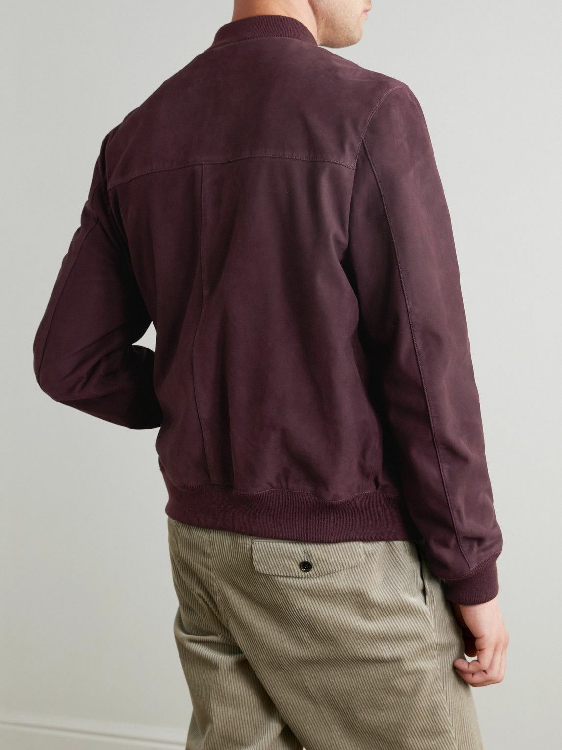 Mr P. - Suede Bomber Jacket - Purple Mr P.