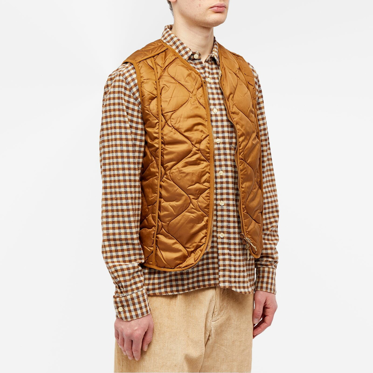 Foret Men's Fresh Reversible Liner Vest in Brown/Corn Foret