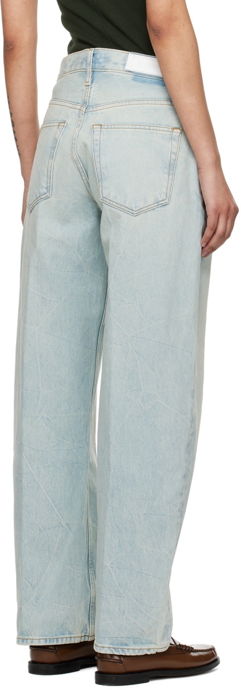 Re/Done Blue Wide Taper Jeans Re/Done