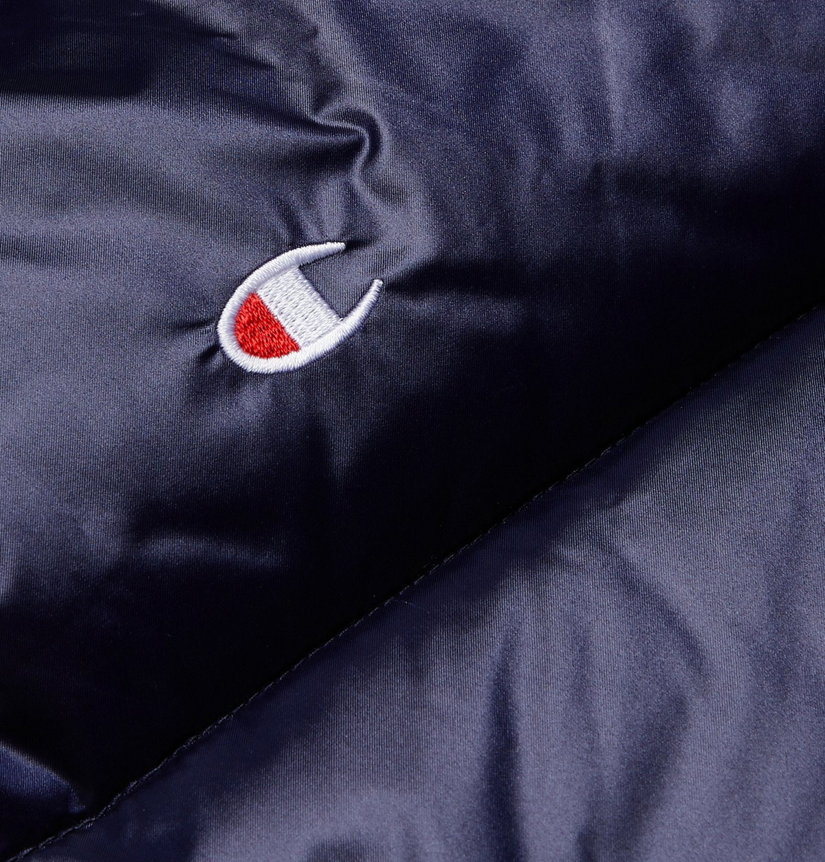CHAMPION - Hooded Quilted Nylon Jacket - Blue Champion