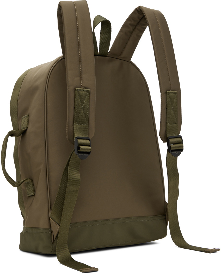 Maison Kitsuné Khaki Nylon Backpack Maison Kitsune