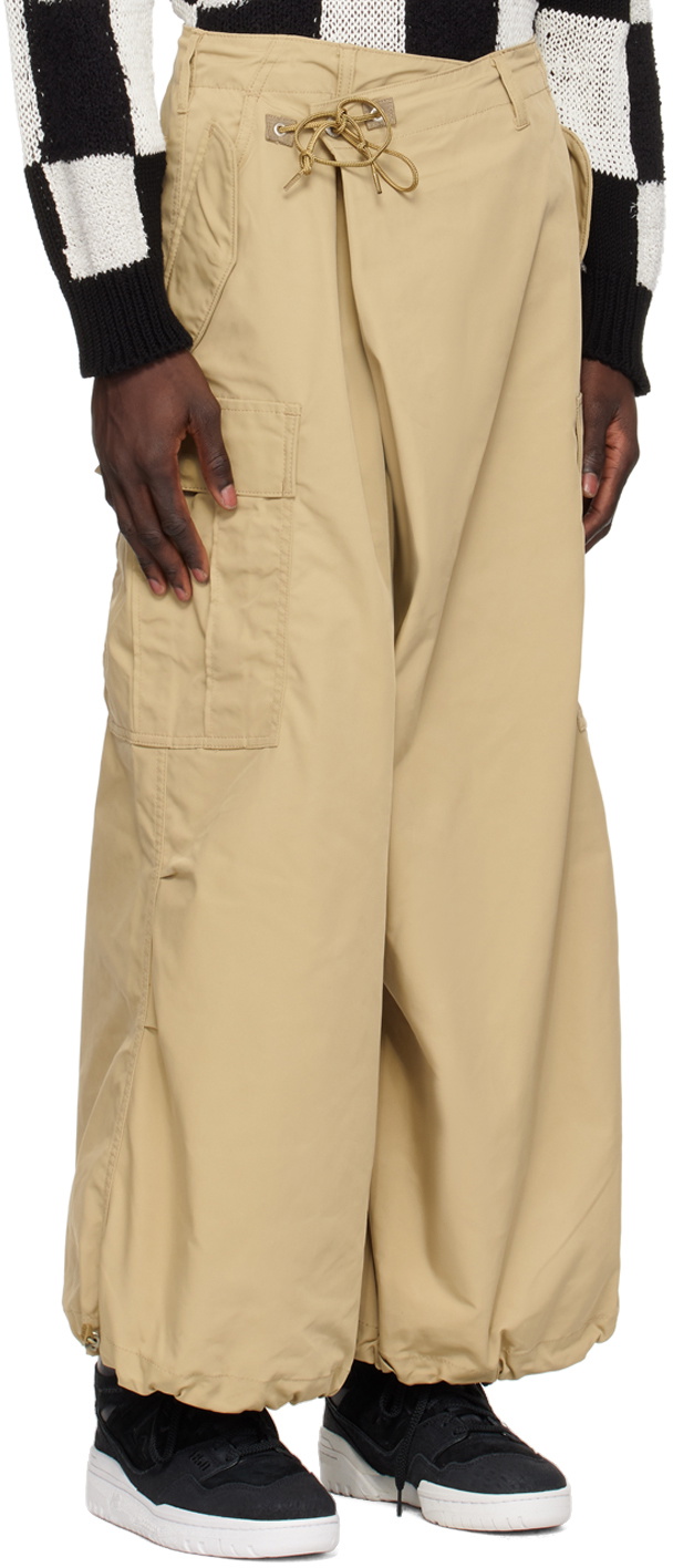 Junya Watanabe Beige Drawstring Cargo Pants Junya Watanabe