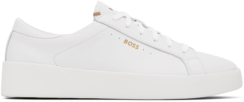 BOSS White Belwar Tennis Sneakers BOSS