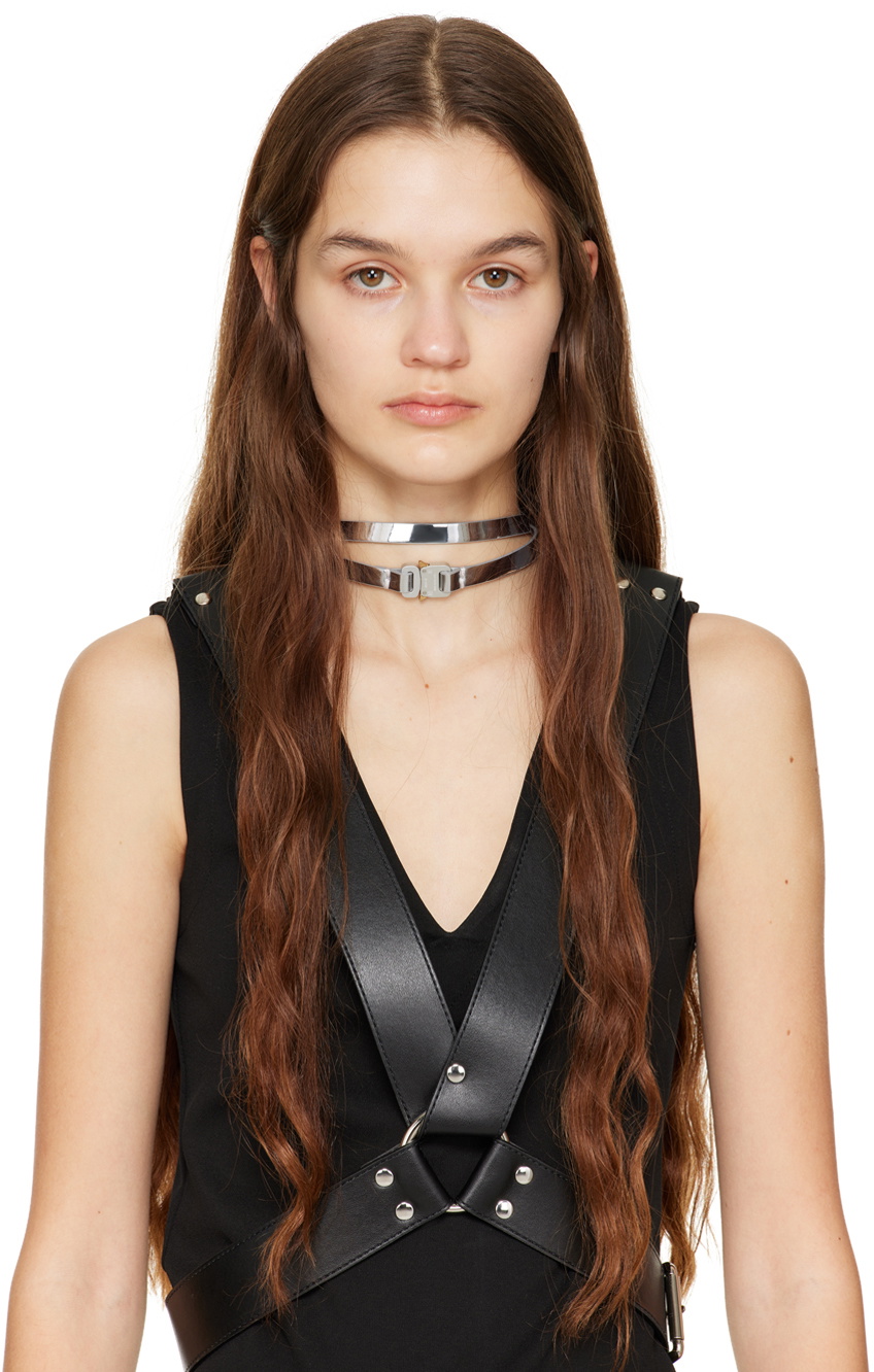 1017 ALYX 9SM Silver Micro Buckle Choker 1017 ALYX 9SM