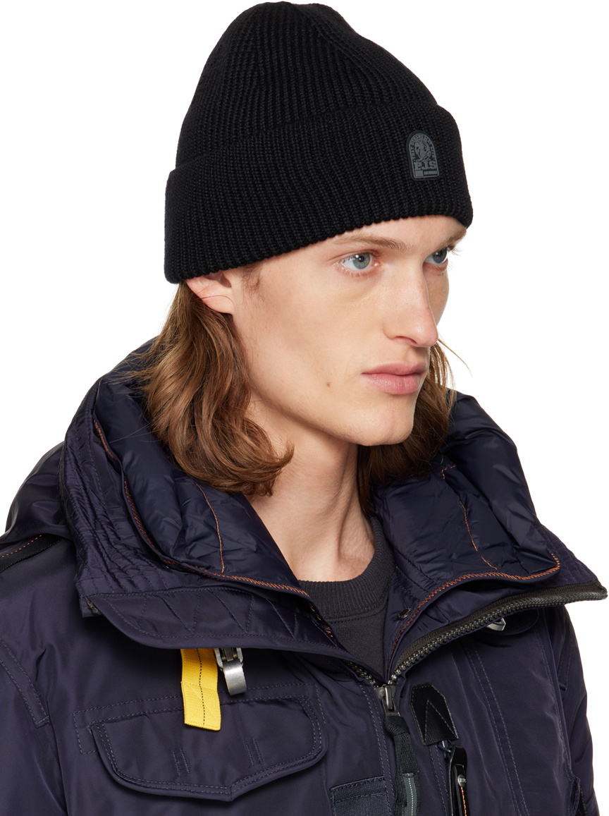 Parajumpers Black Logo Beanie Parajumpers