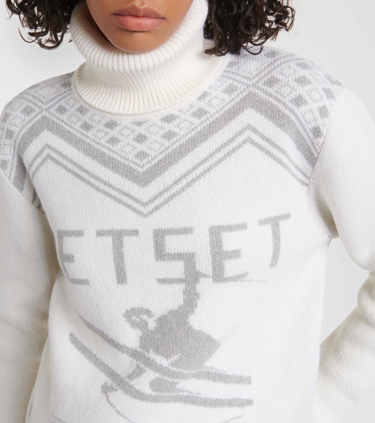 Jet Set Wool intarsia turtleneck sweater Jet Set