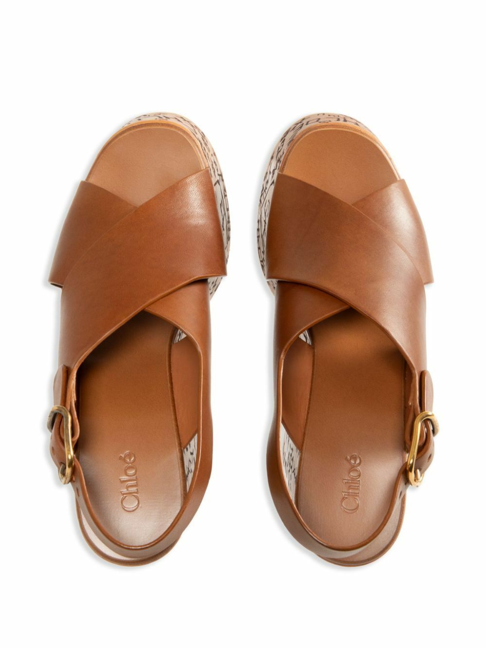 Chloé Wedge Leather Sandals Chloe