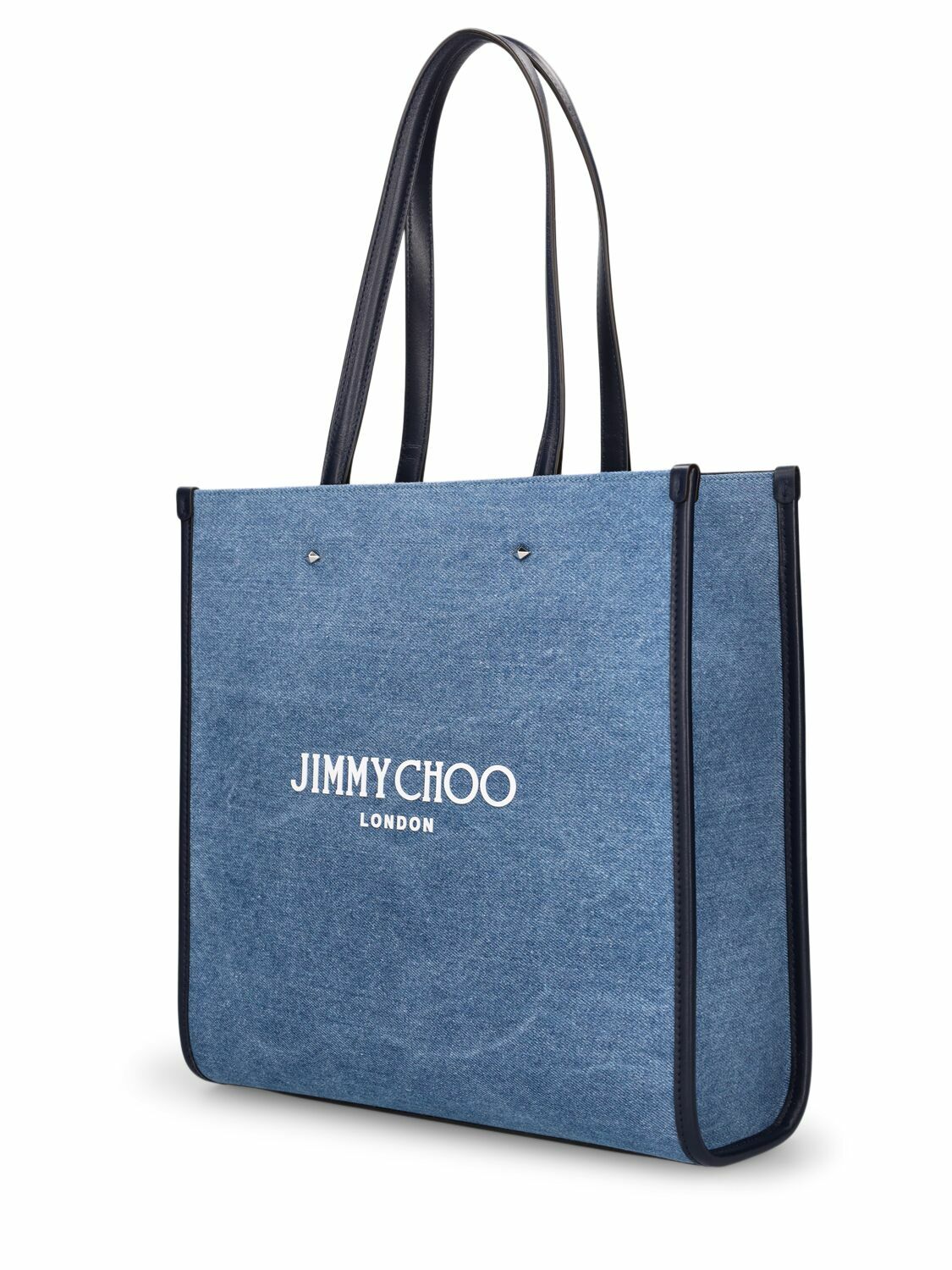 JIMMY CHOO Logo Denim Tote Bag Jimmy Choo