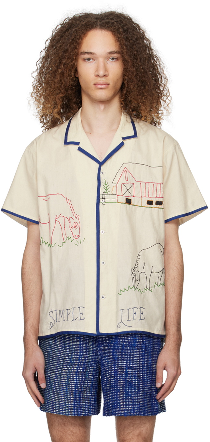 HARAGO Off-White 'Simple Life' Shirt HARAGO