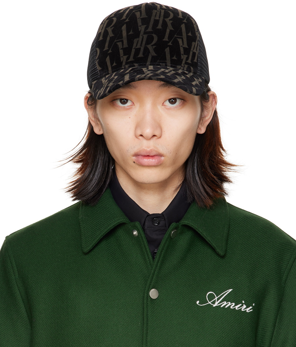 AMIRI Black Burnout Trucker Cap Amiri