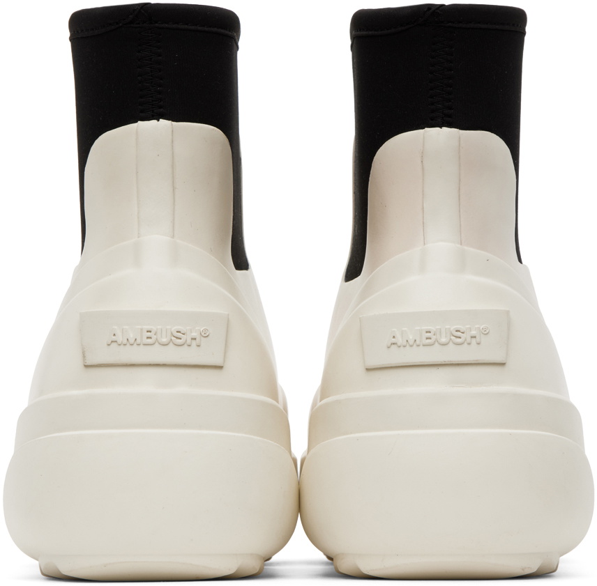AMBUSH Off-White Square Toe Boots Ambush