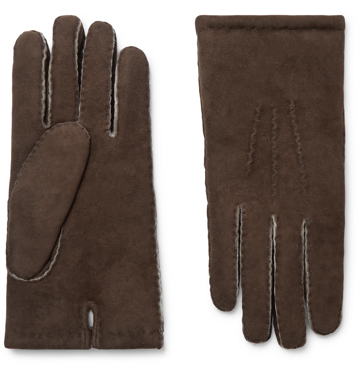 Dents - Shearling Gloves - Brown Dents