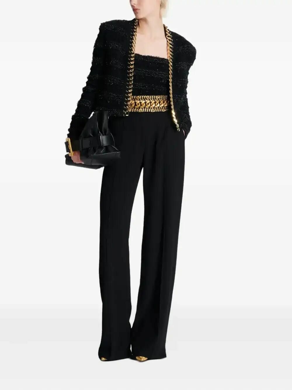 Balmain Chain-Detailing Knitted Jacket Balmain