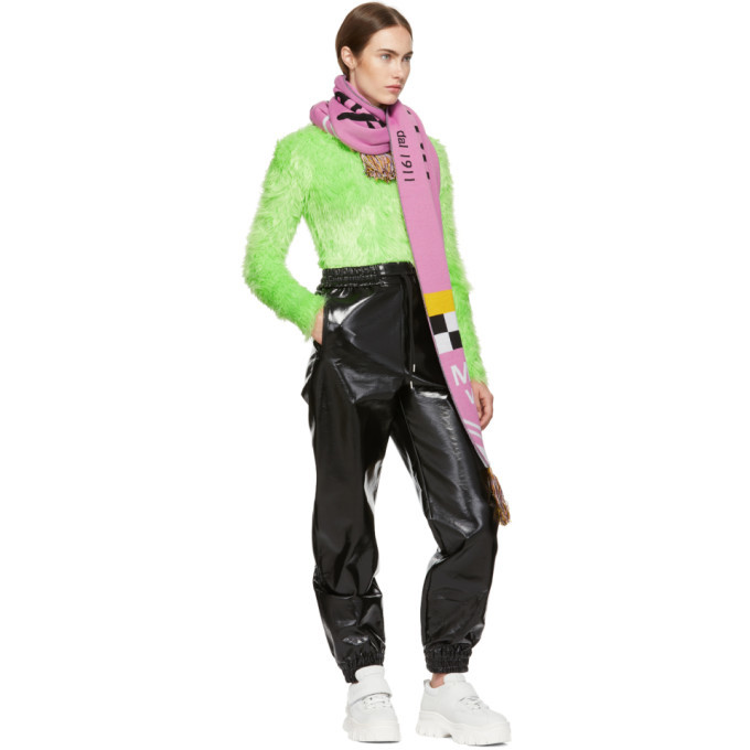 MSGM Black Vinyl Lounge Pants MSGM