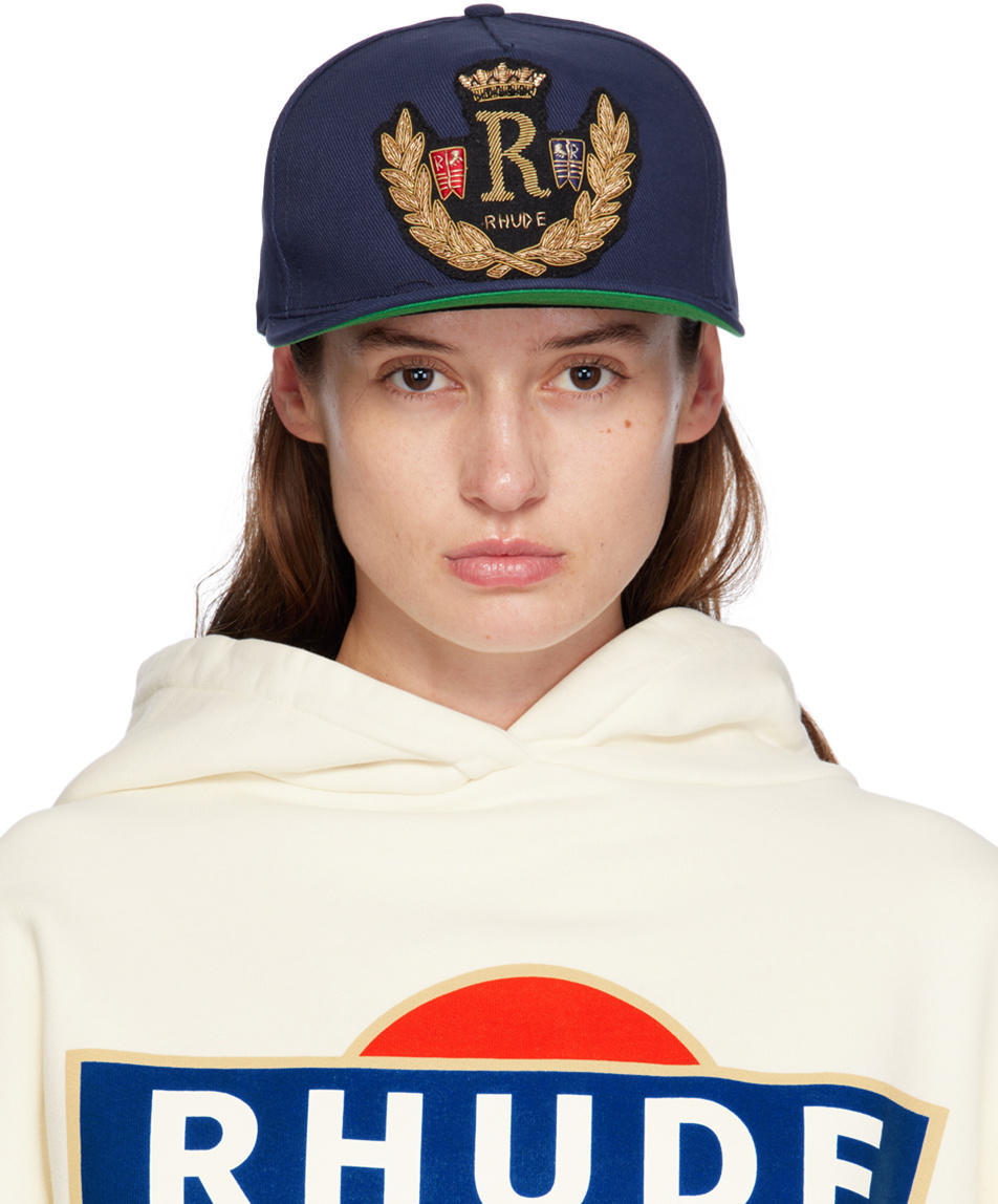 Rhude Navy Diana Crest Cap Rhude