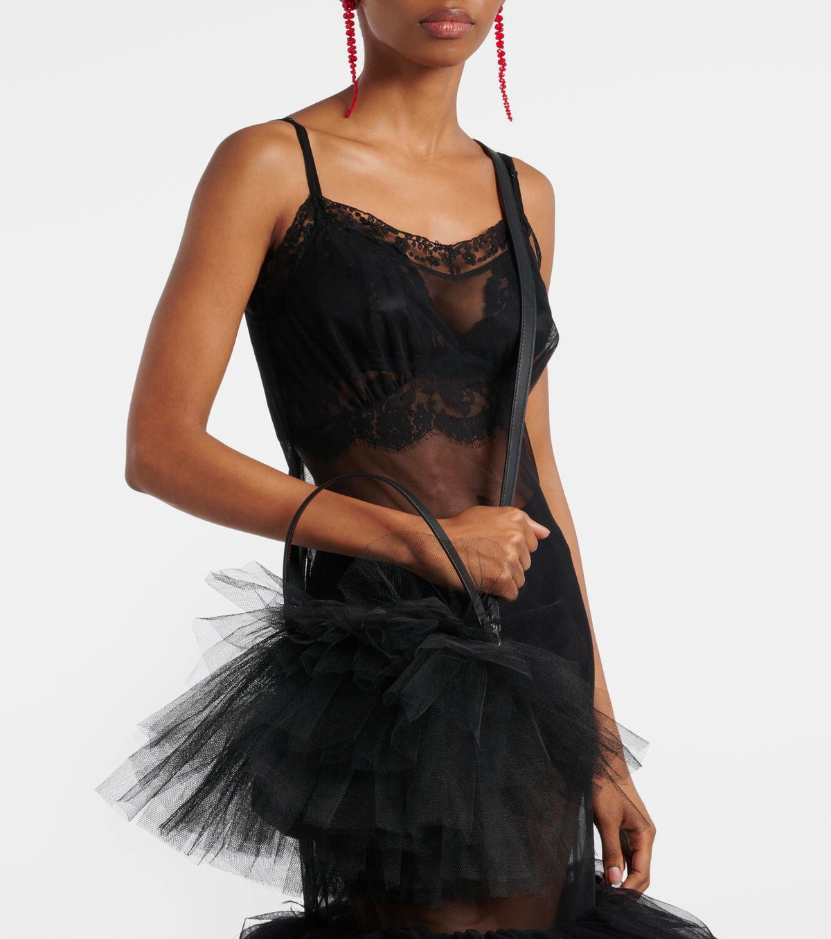 Simone Rocha Frilly Tutu Mini canvas shoulder bag Simone Rocha