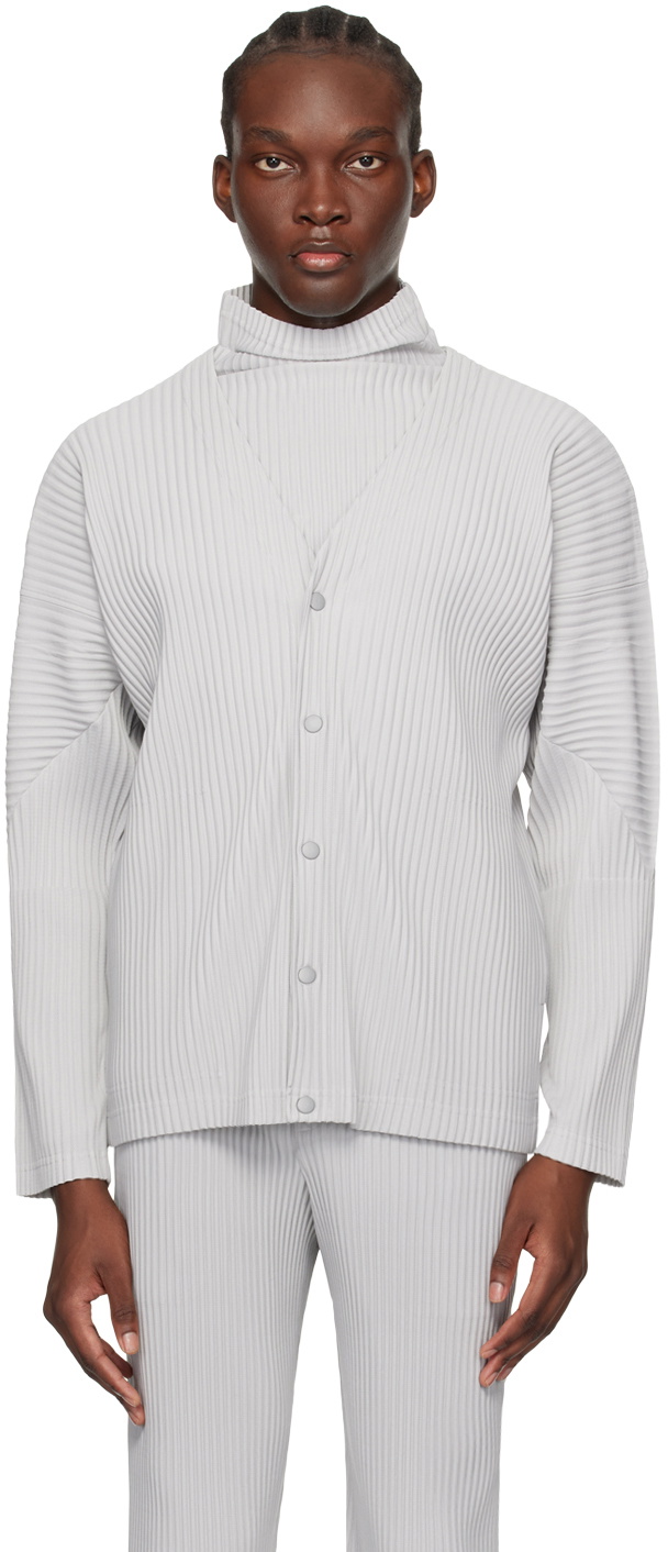 HOMME PLISSÉ ISSEY MIYAKE Gray Basics Cardigan Homme Plisse Issey Miyake