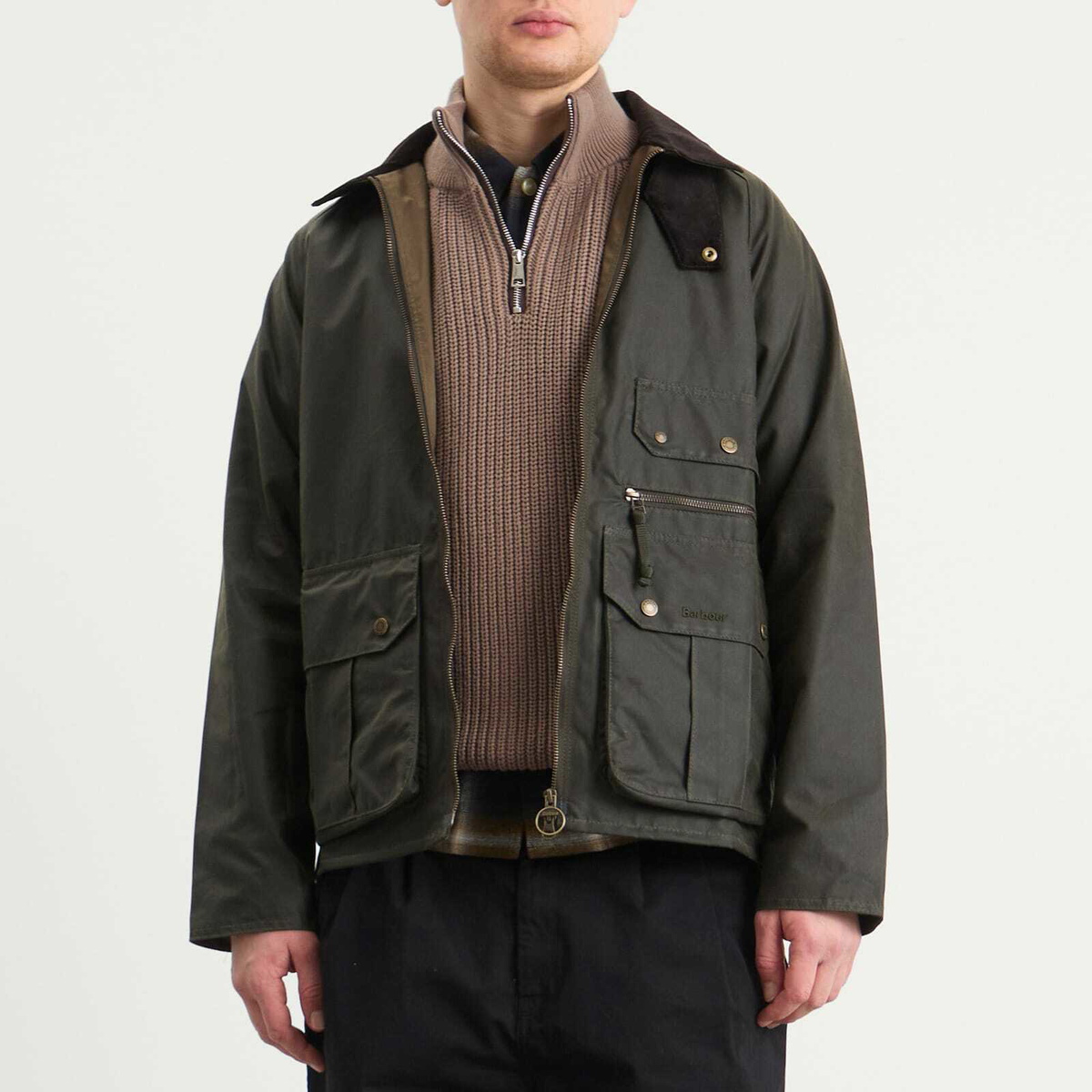 Barbour Men's Re-Engineered Blackett Spey Wax Jacket in Archive Olive ...