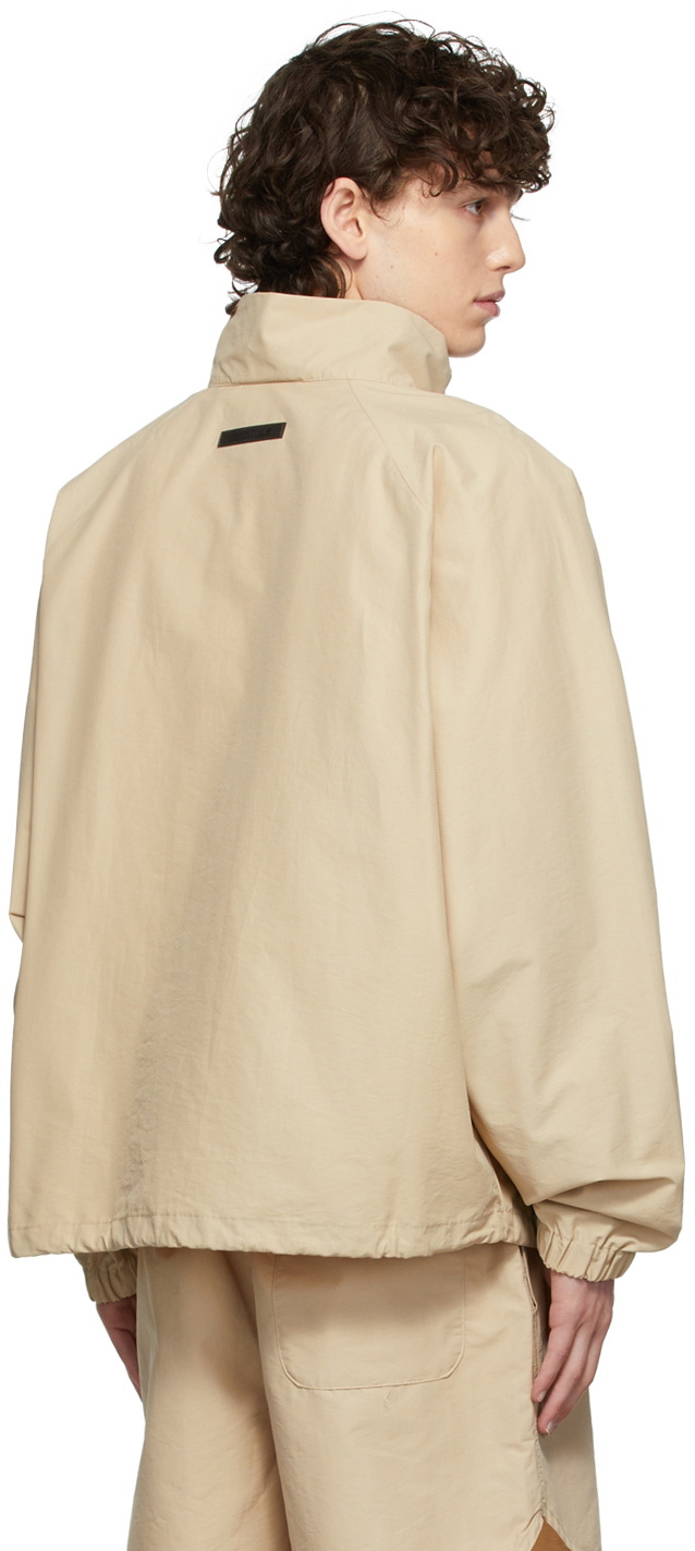 Essentials SSENSE Exclusive Beige Half-Zip Track Jacket Essentials Essentials SSENSE Exclusive Beige Half-Zip Track Jacket Essentials