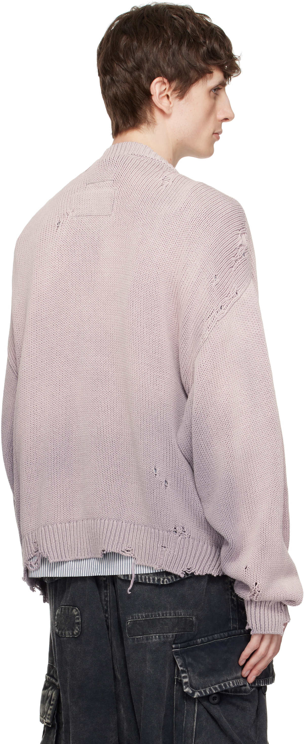 Maison MIHARA YASUHIRO Pink Car Jacquard Knit Cardigan Maison MIHARA ...