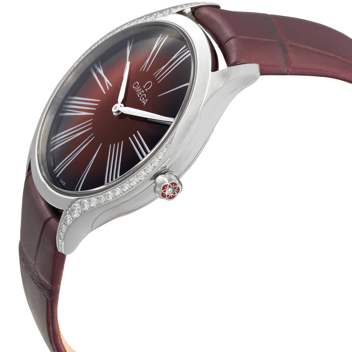 Omega De Ville Quartz Red Dial Ladies Watch 428.18.36.60.11.001 Omega