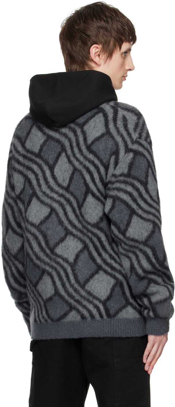 Awake NY Gray Wavy Cardigan Awake NY