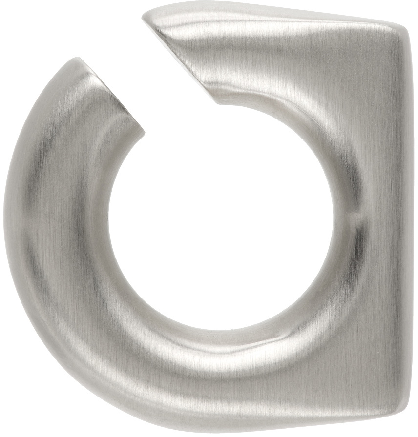 Rick Owens Silver Round Prong Ear Cuff Rick Owens
