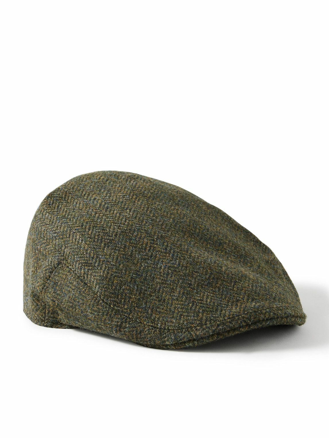 Anderson & Sheppard - Herringbone Wool-Tweed Flat Cap - Green Anderson ...