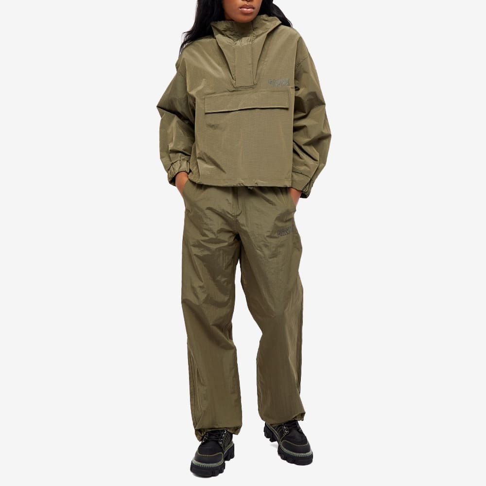 GANNI Women's Software Logo Short Anorak Jacket in Kalamata GANNI