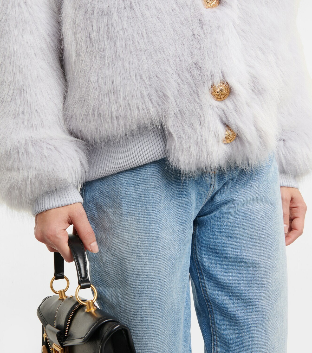 Balmain - Faux fur bomber jacket Balmain