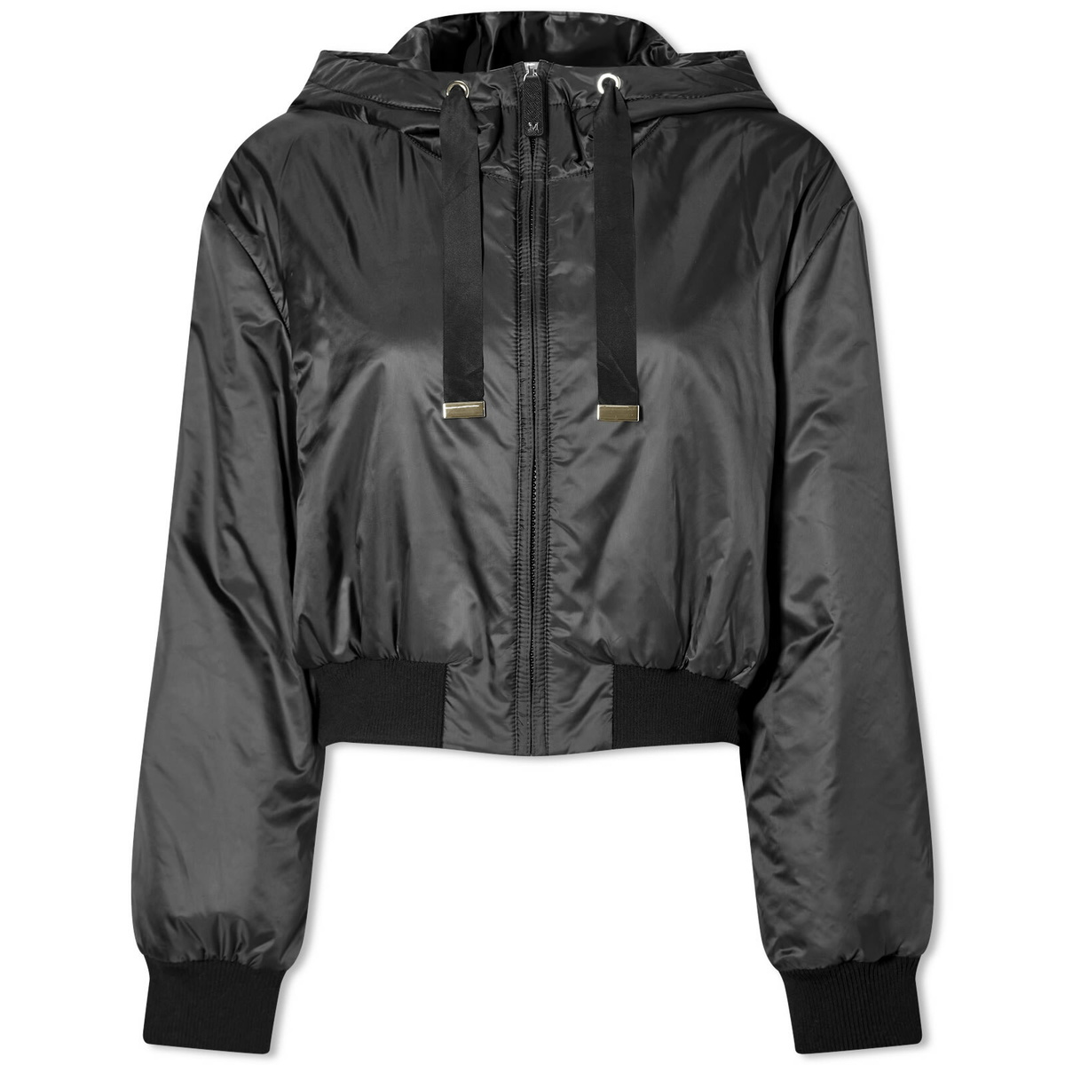 Max Mara Women's Cool Cropped Hood Jacket in Black Max Mara