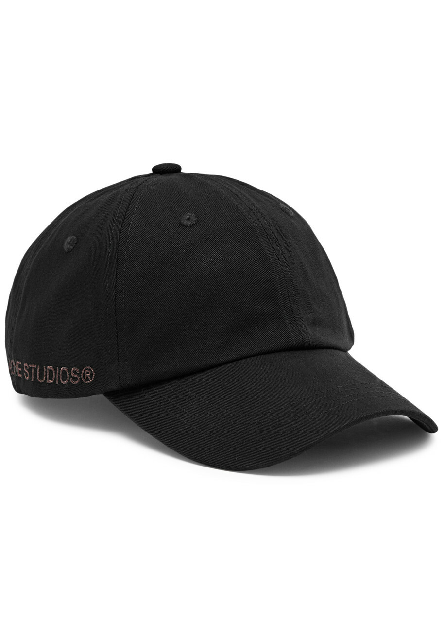 Acne Studios Carliy Logo-embroidered Cotton-twill cap - Black Acne Studios