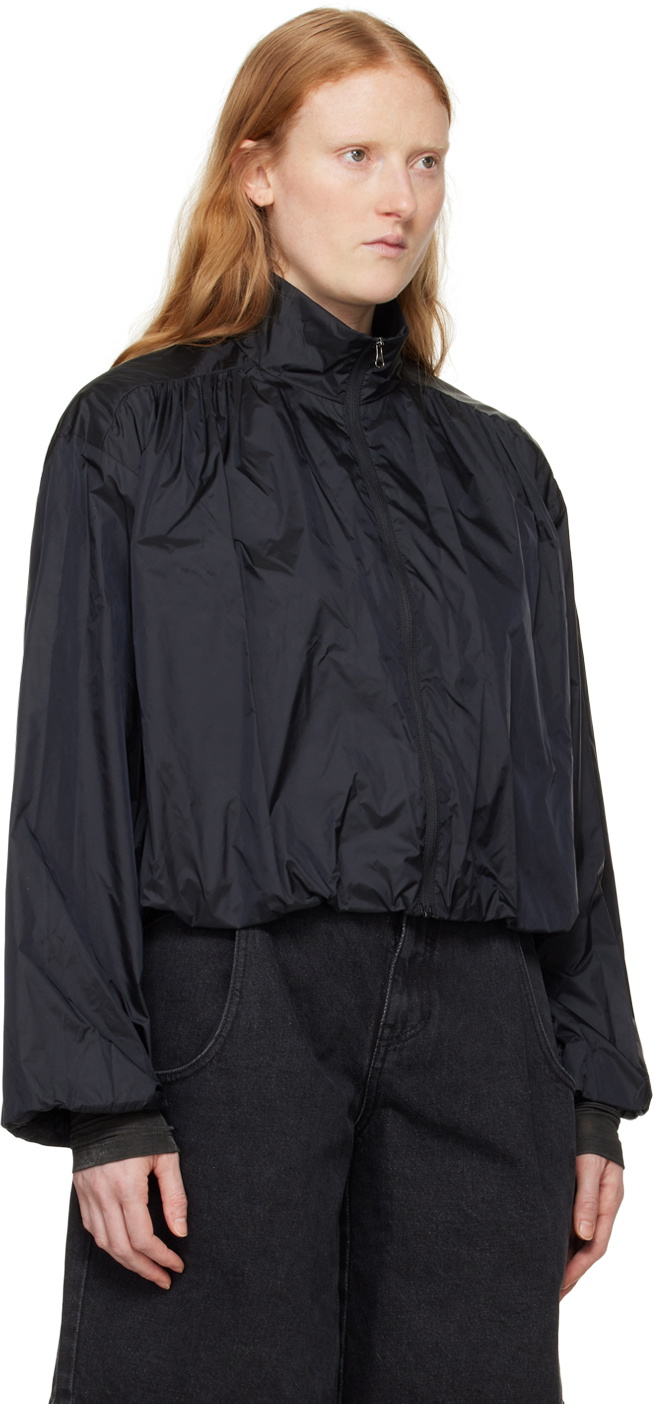 AMOMENTO Black Shirred Jacket AMOMENTO