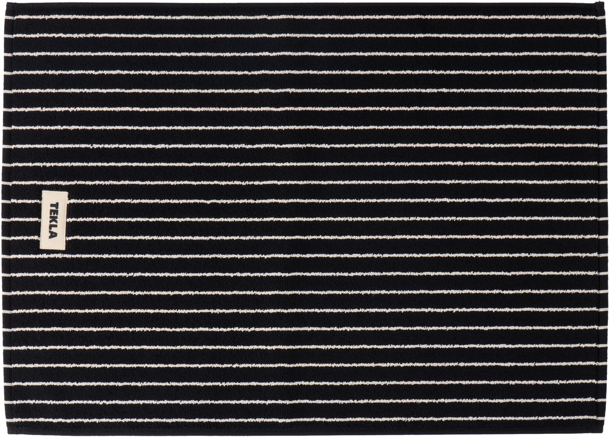 Tekla Black Terry Bath Mat Tekla Fabrics
