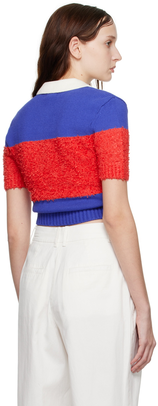 Staud Blue & Red Spencer Polo Staud