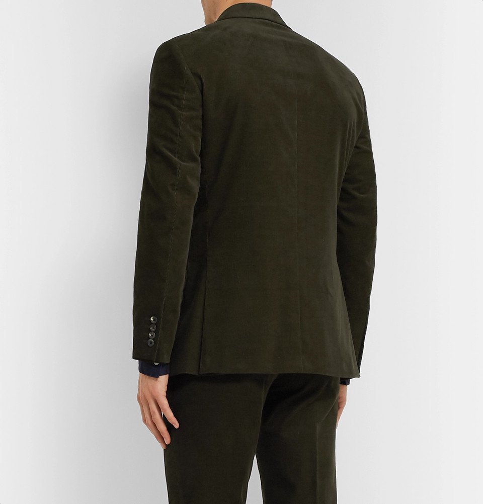 Richard James - Dark-Green Slim-Fit Cotton-Corduroy Suit Jacket - Dark ...