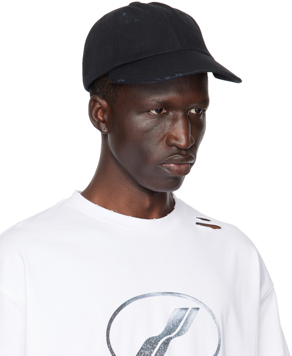 We11done Black Damaged Cap We11done